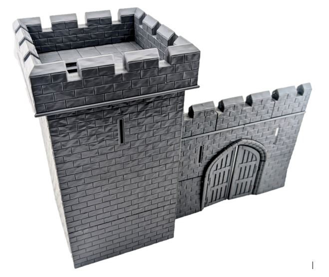 28mm Fortified Square Castle Tower Connectors - The Tabletop Workshop